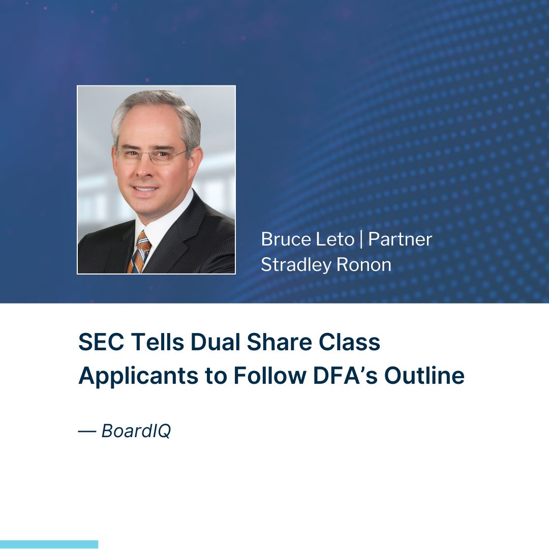 SEC Tells Dual Share Class Applicants to Follow DFA’s Outline