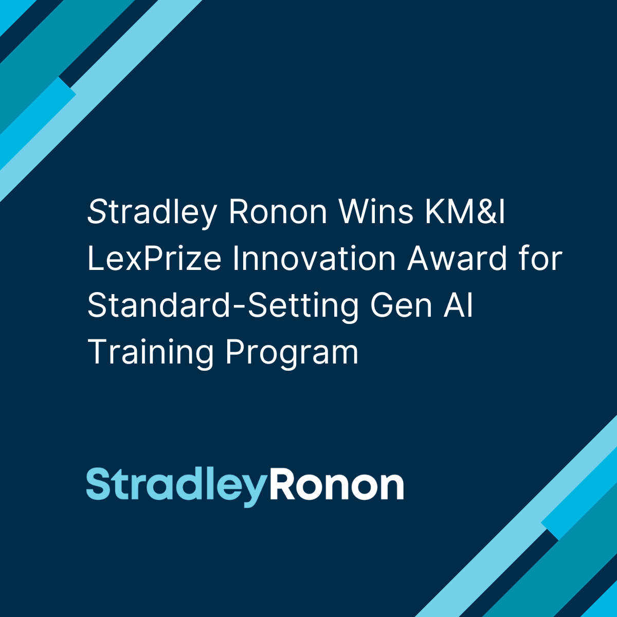Stradley Ronon Wins KM&I LexPrize Innovation Award for Standard-Setting ...